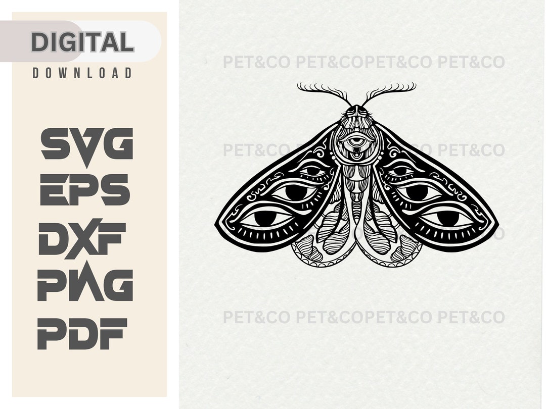 Moth SVG Death Moth Hand Draw Moth Line Art Moth Doodle Moth Hand Drawn ...