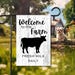 Farmhouse Welcome Banner, Rustic Garden Decor, Cow Flag for Home ...