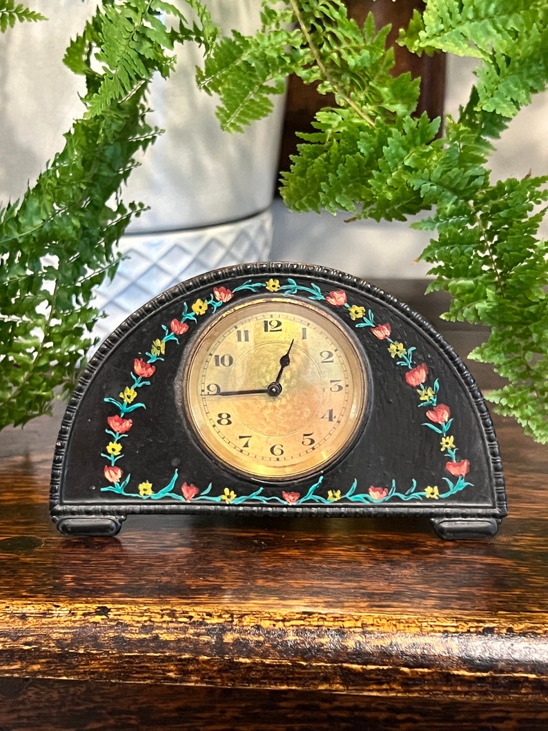 German Vintage Art Deco Desk Clock - Etsy