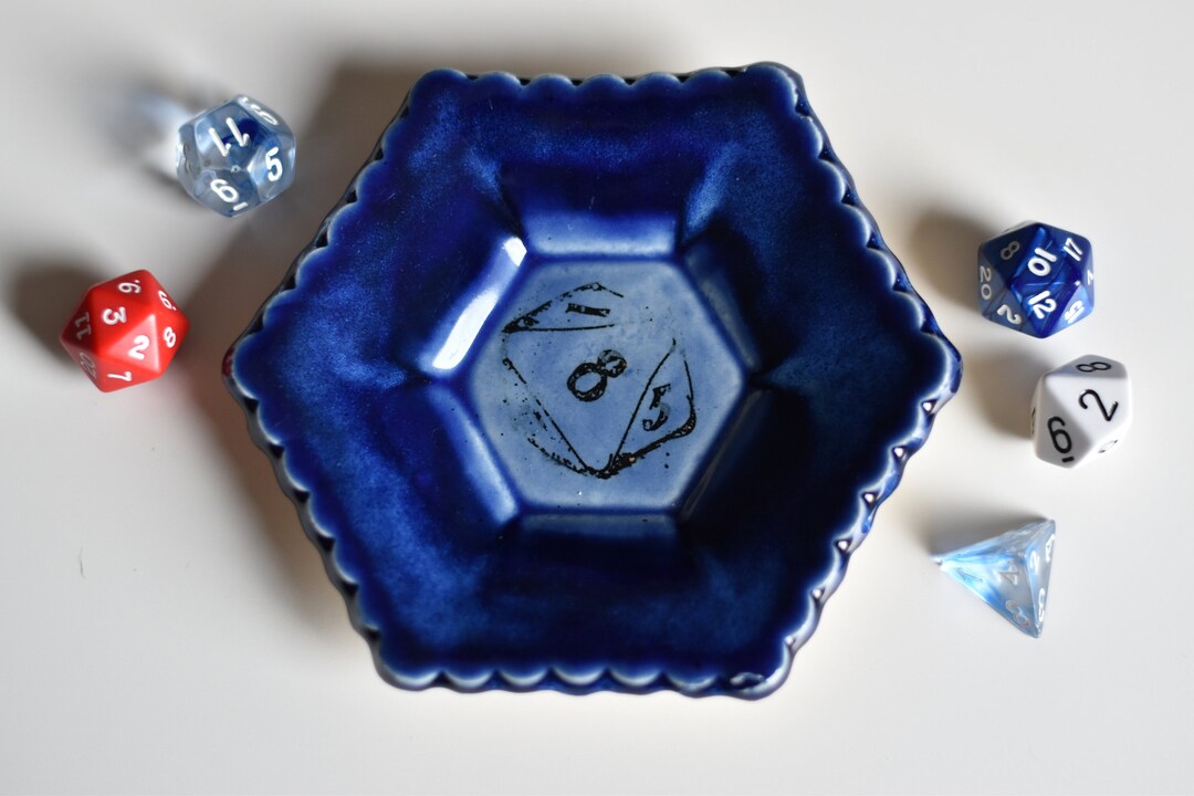 D&D Dice TTRPG Game Mini Dish/tray Blue - Etsy