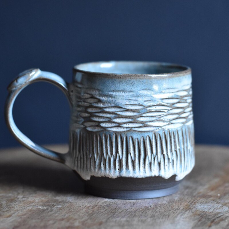 Carved Ceramic Mug - Etsy