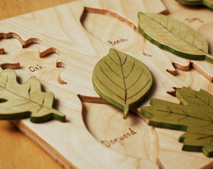 Wooden Leaf Puzzle - Earth Day - Etsy
