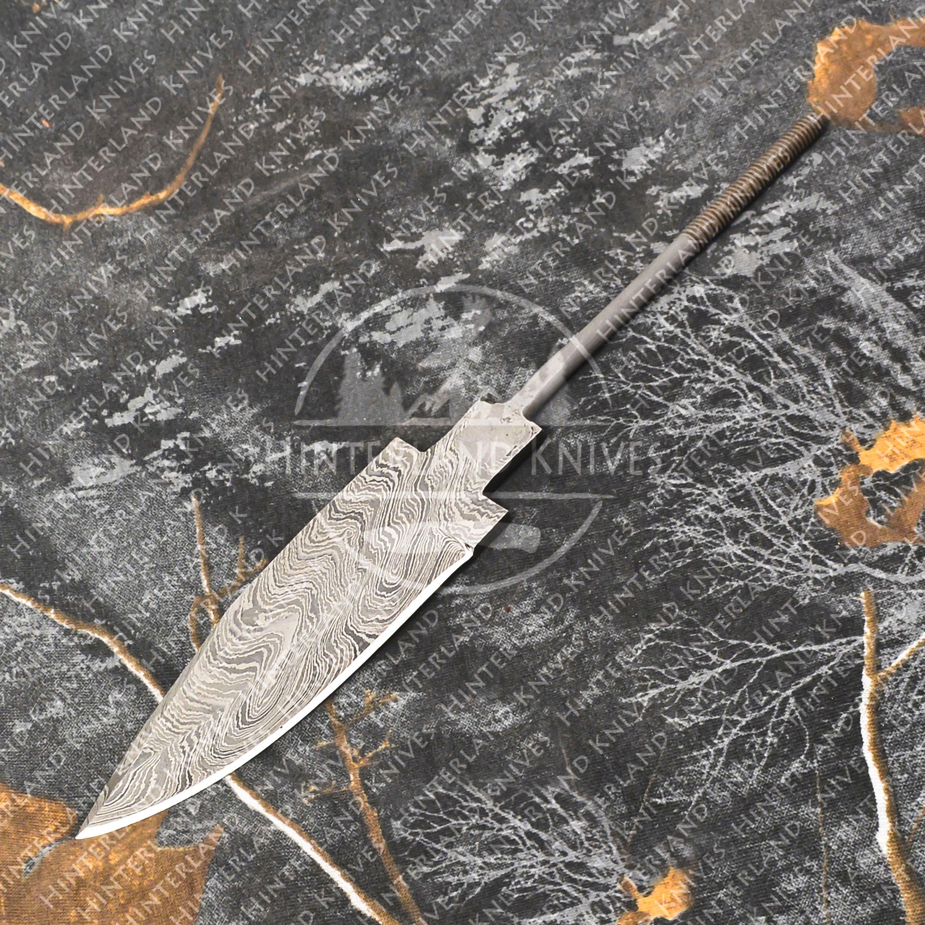 Handmade Blank Blade for Knife Making | Damascus Steel Rat Tail Blank ...