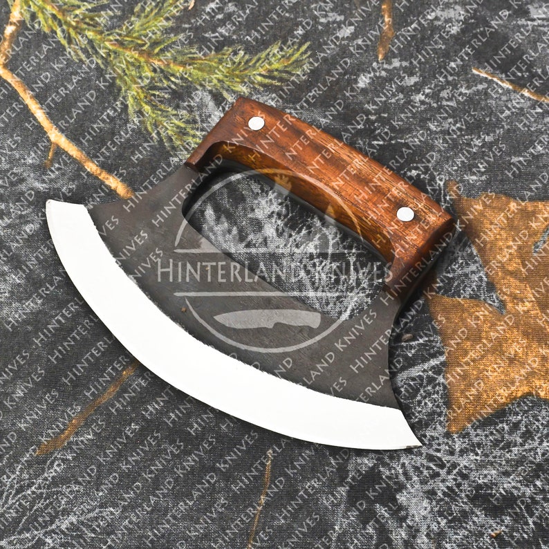 Hand Forged Stainless Steel Ulu Knife With Sheath | Alaskan Ulu Knife ...