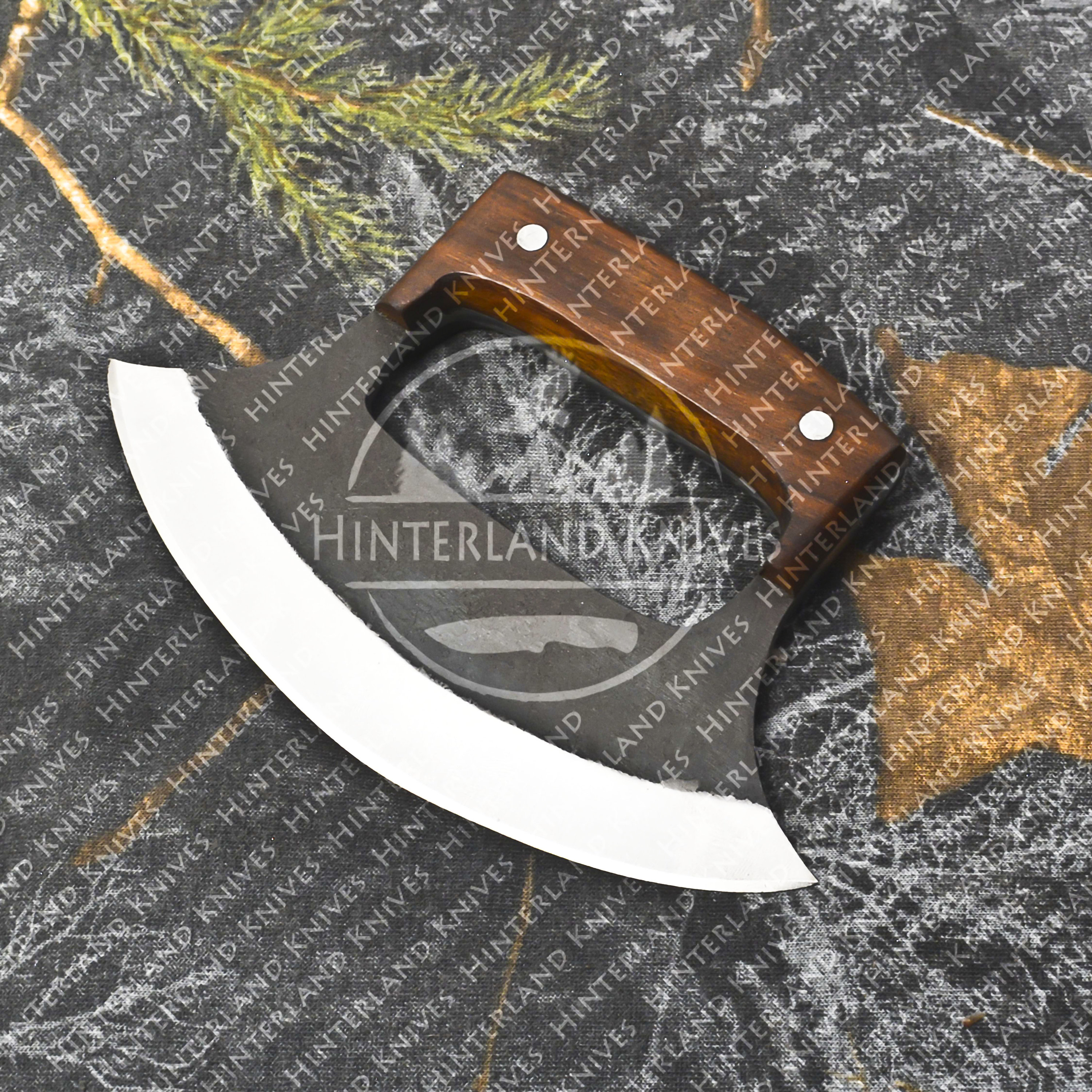 Hand Forged Stainless Steel Ulu Knife With Sheath | Alaskan Ulu Knife ...