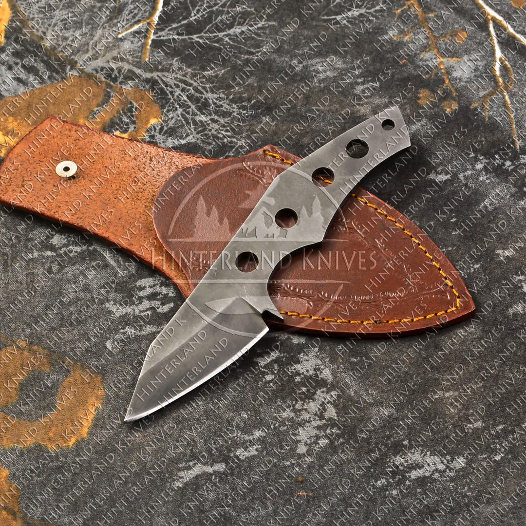 Hand Forged Skeleton Knife Neck Knife With Leather Sheath Custom ...