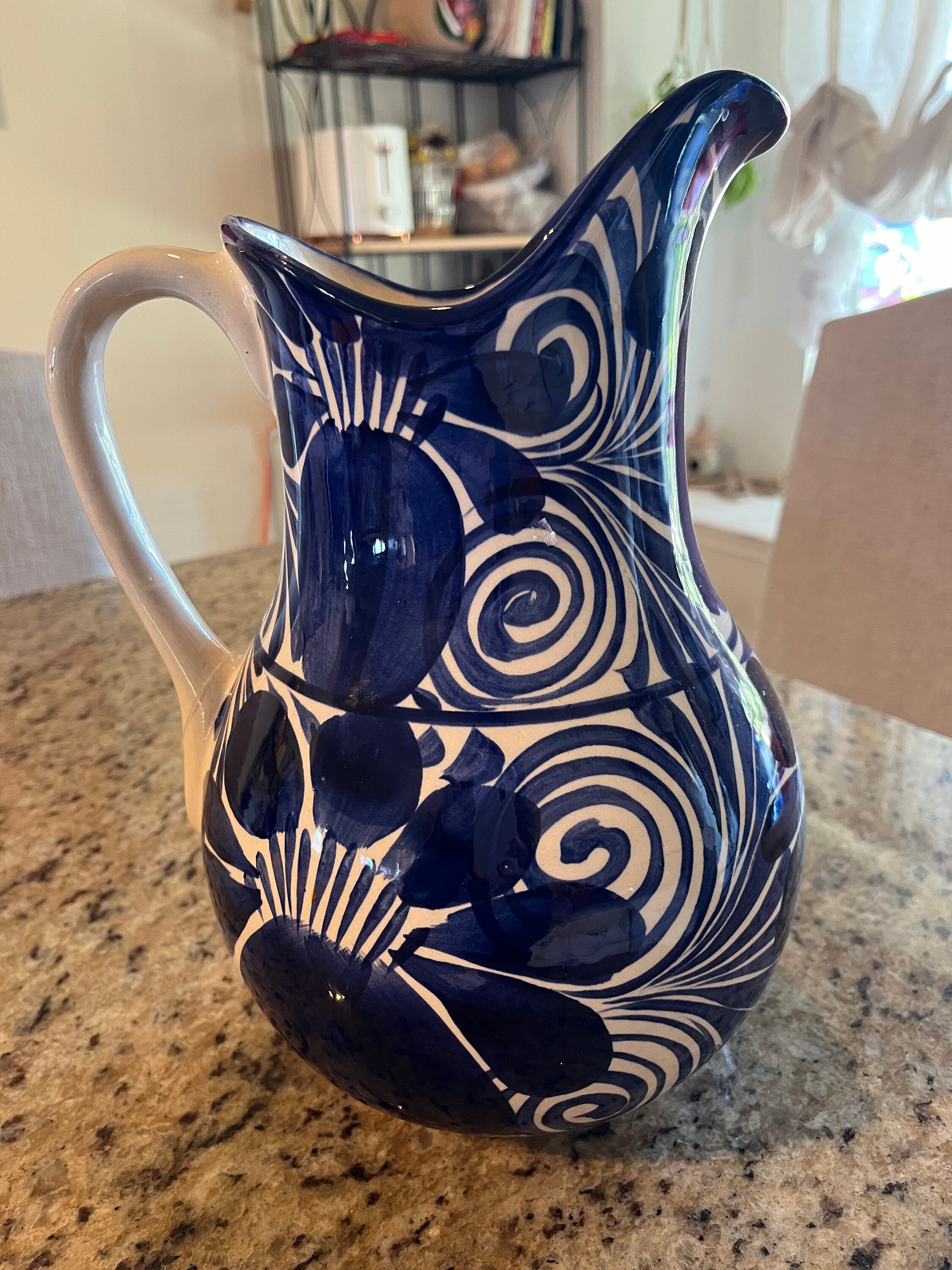 Ceramic Mexican Pitcher/flower Vase - Etsy