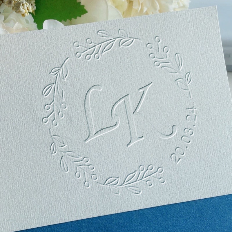Embossed Name Cards - Etsy