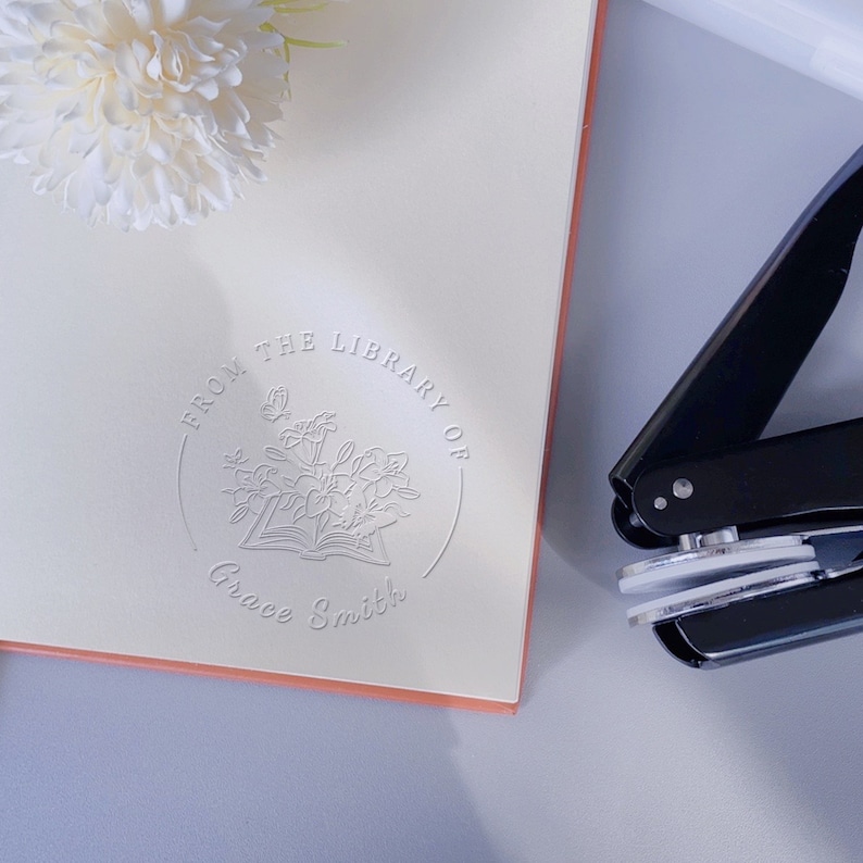 Book Embosser Personalized | Custom Book Stamp | Library Embosser ...
