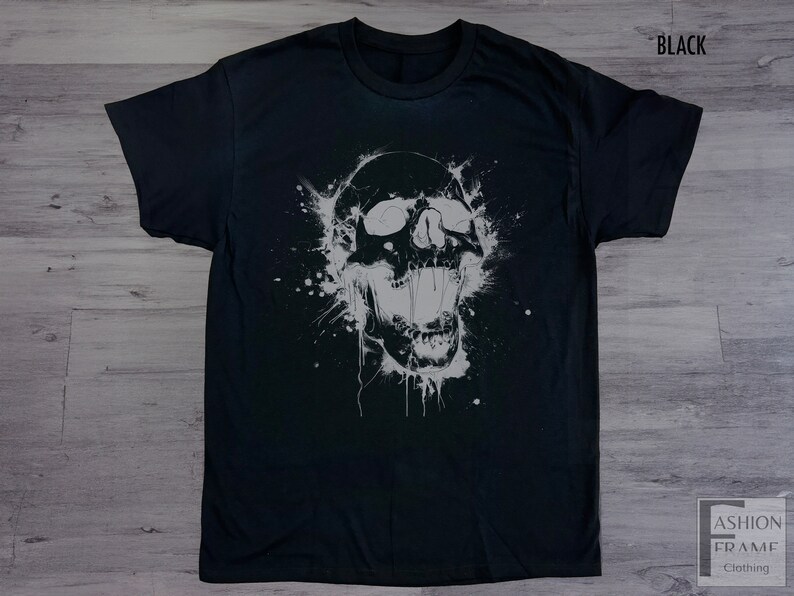 Skull T-shirt Vintage 90s Style Skeleton T-shirt, Retro Skeleton Grunge ...