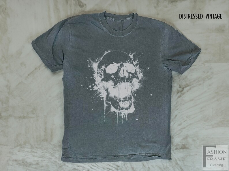 Skull T-shirt Vintage 90s Style Skeleton T-shirt, Retro Skeleton Grunge ...