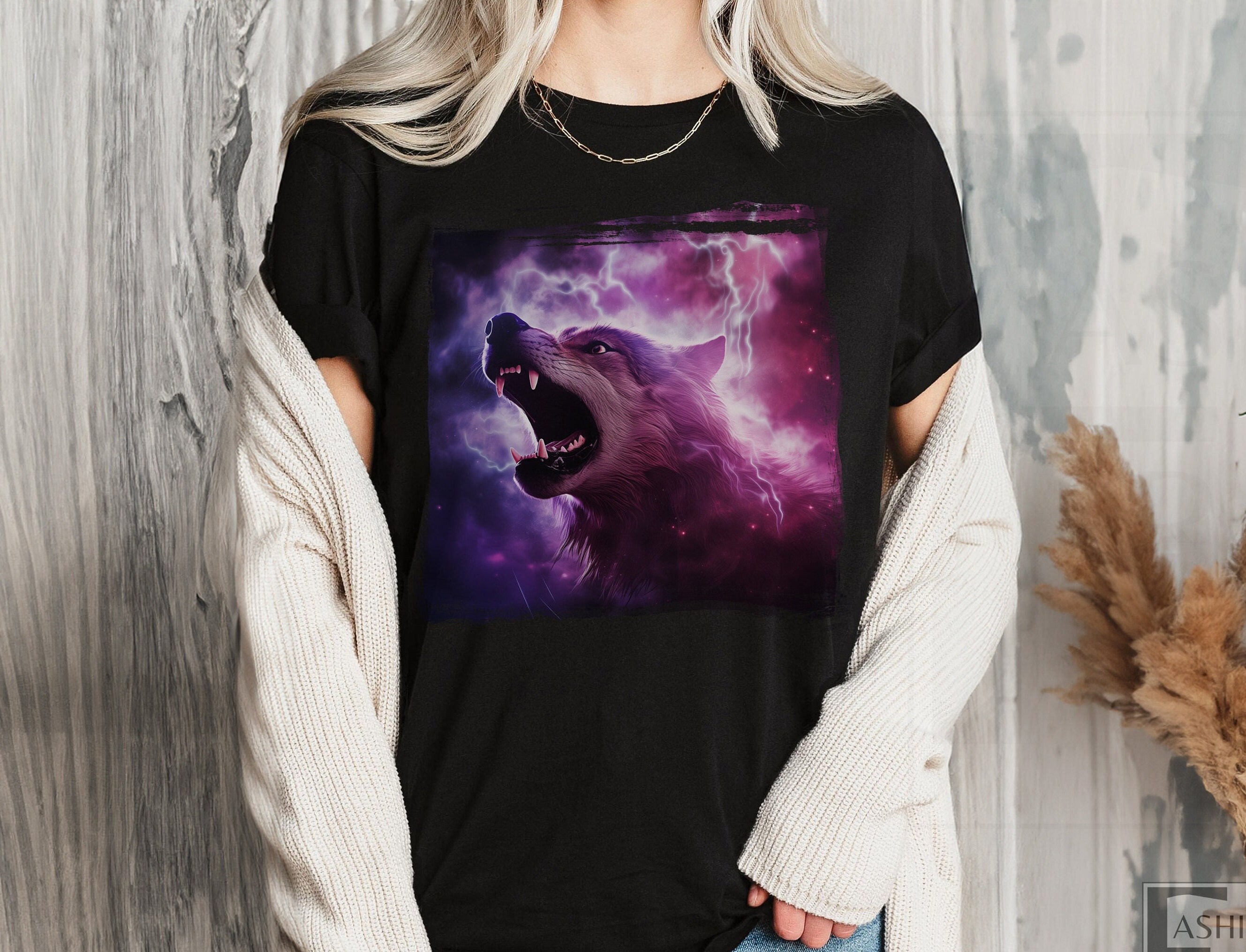 Wolf Shirt, Three Wolves 90s Vintage Graphic Shirt, Wolves Lovers Retro ...