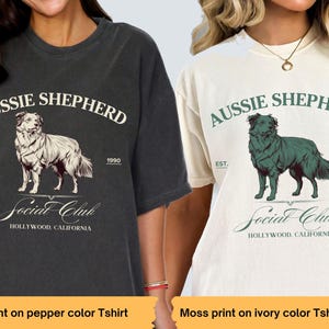 Custom Australian Shepherd Social Club Shirt, Dog Shirt, Australian ...