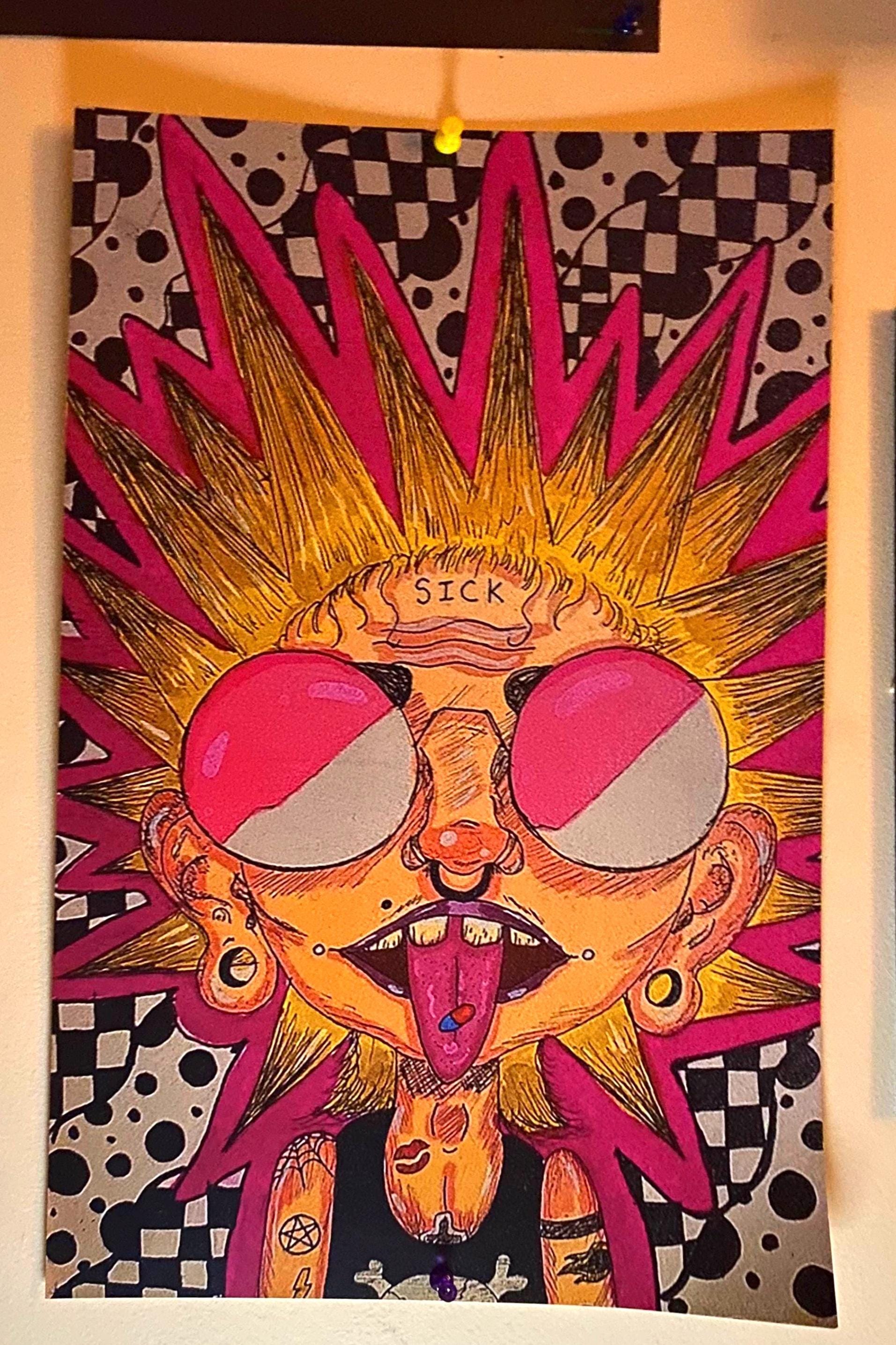 Punk Rock Dude Print - Etsy