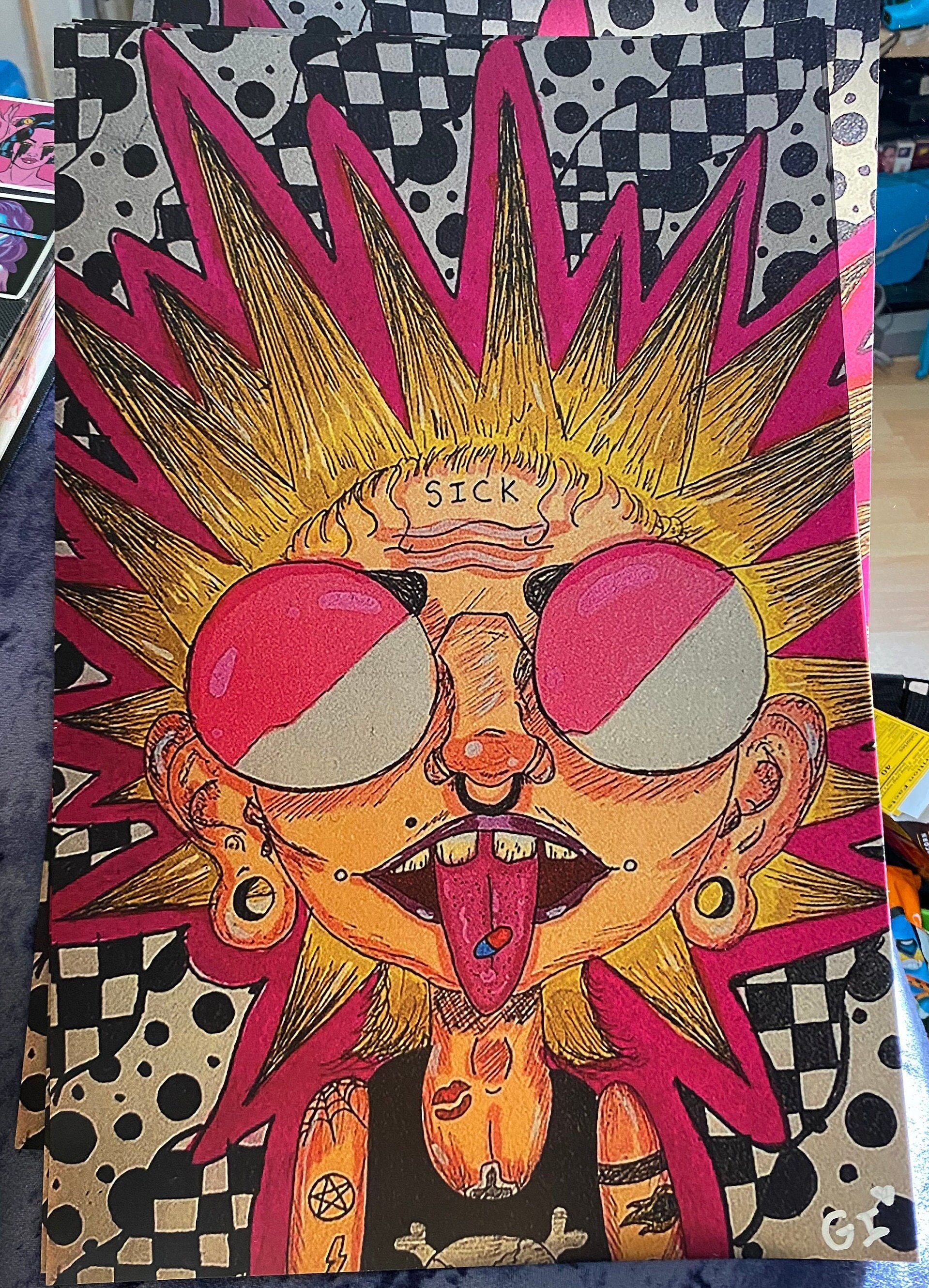 Punk Rock Dude Print - Etsy