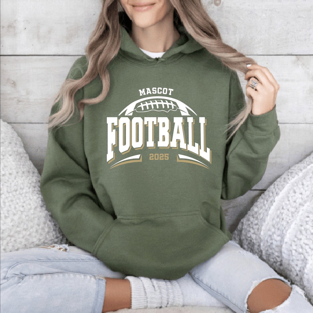 Personalized Football Hoodie, Custom Football Team Name and Number ...