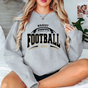 Personalized Football Sweatshirt, Custom Football Team Name and Number ...