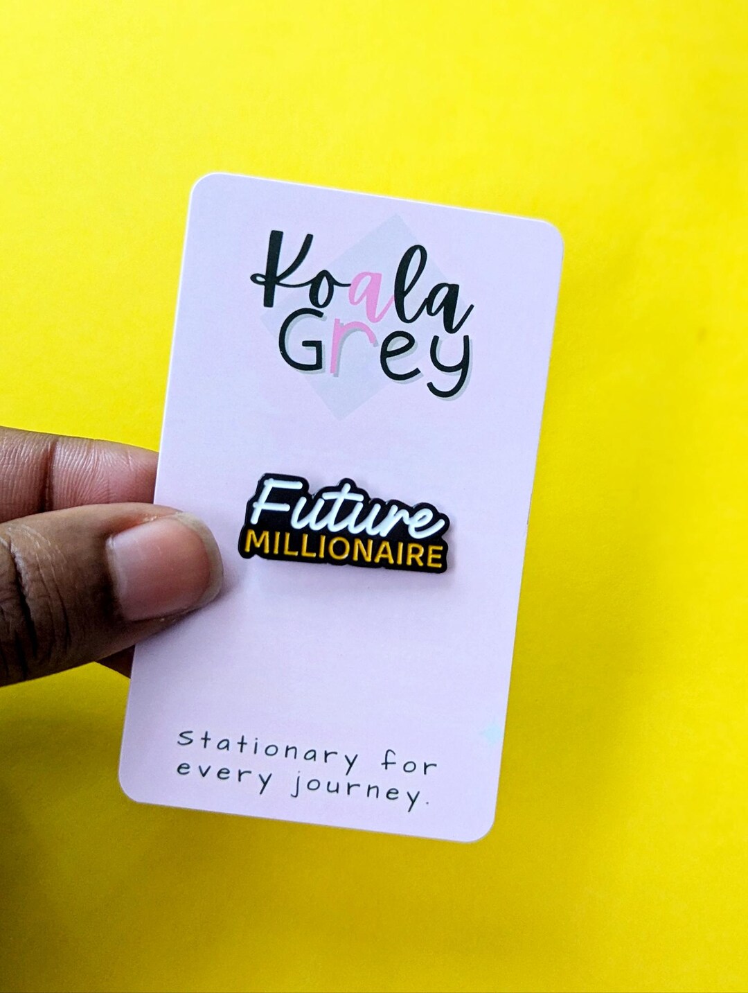 ENAMEL PIN Motivational Quote Success Mindset Accessory Wealth Goals ...