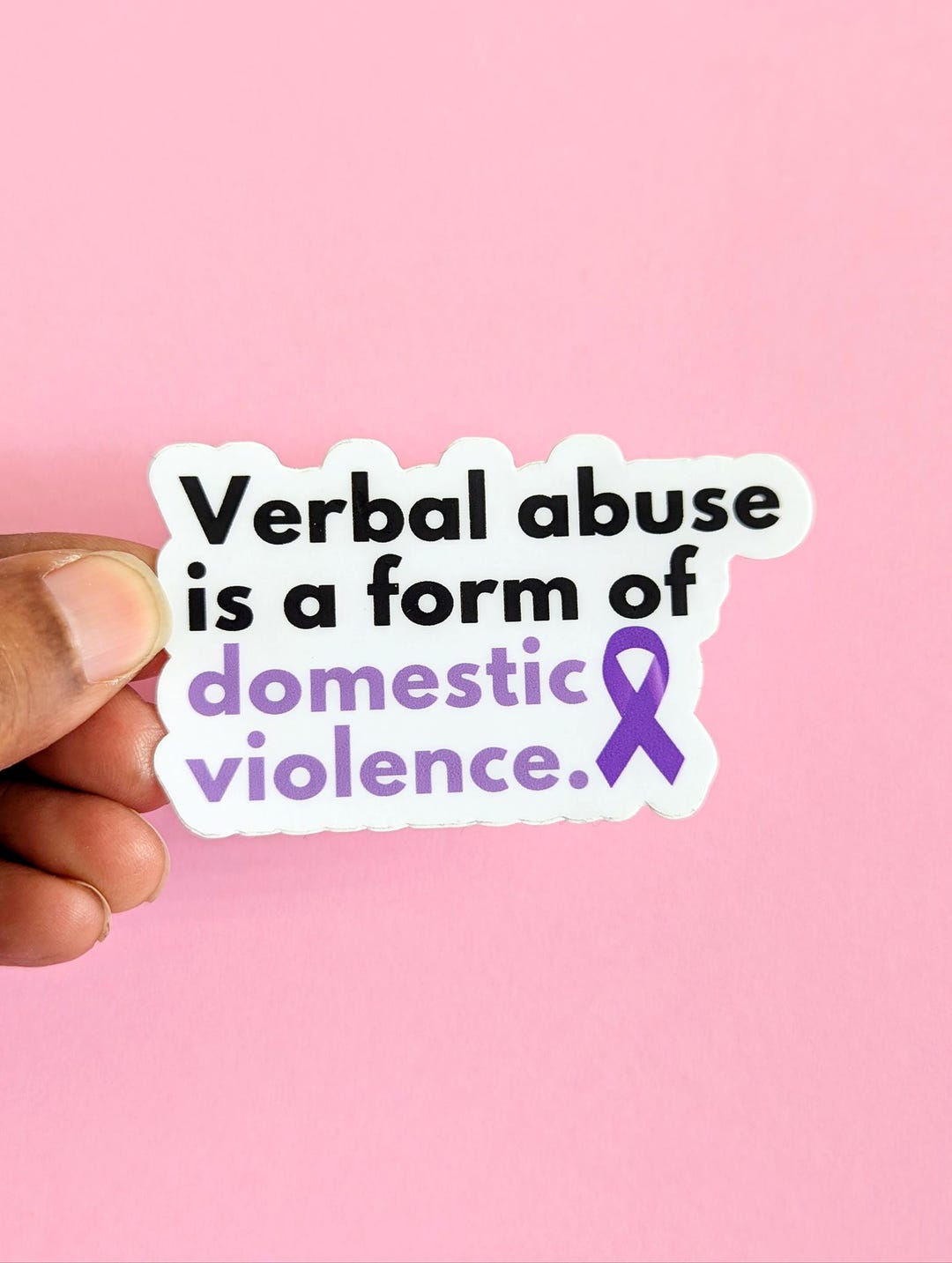 Domestic Violence Awareness Sticker | Verbal Abuse is Abuse, Vinyl ...