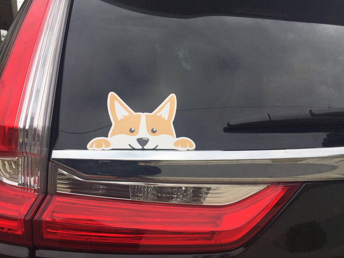 Peeking Corgi Sticker - Etsy