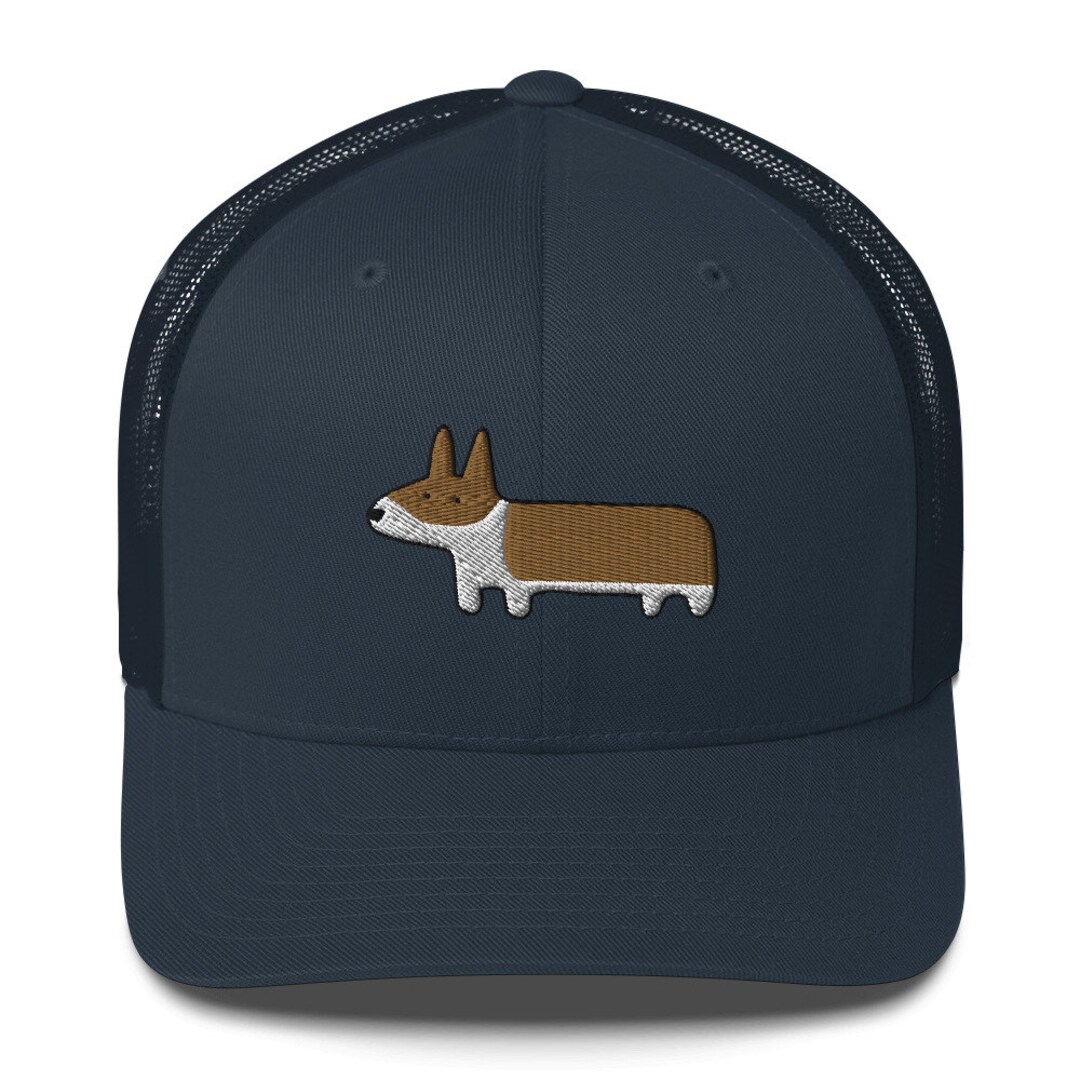 Corgi Embroidered Trucker Cap - Etsy