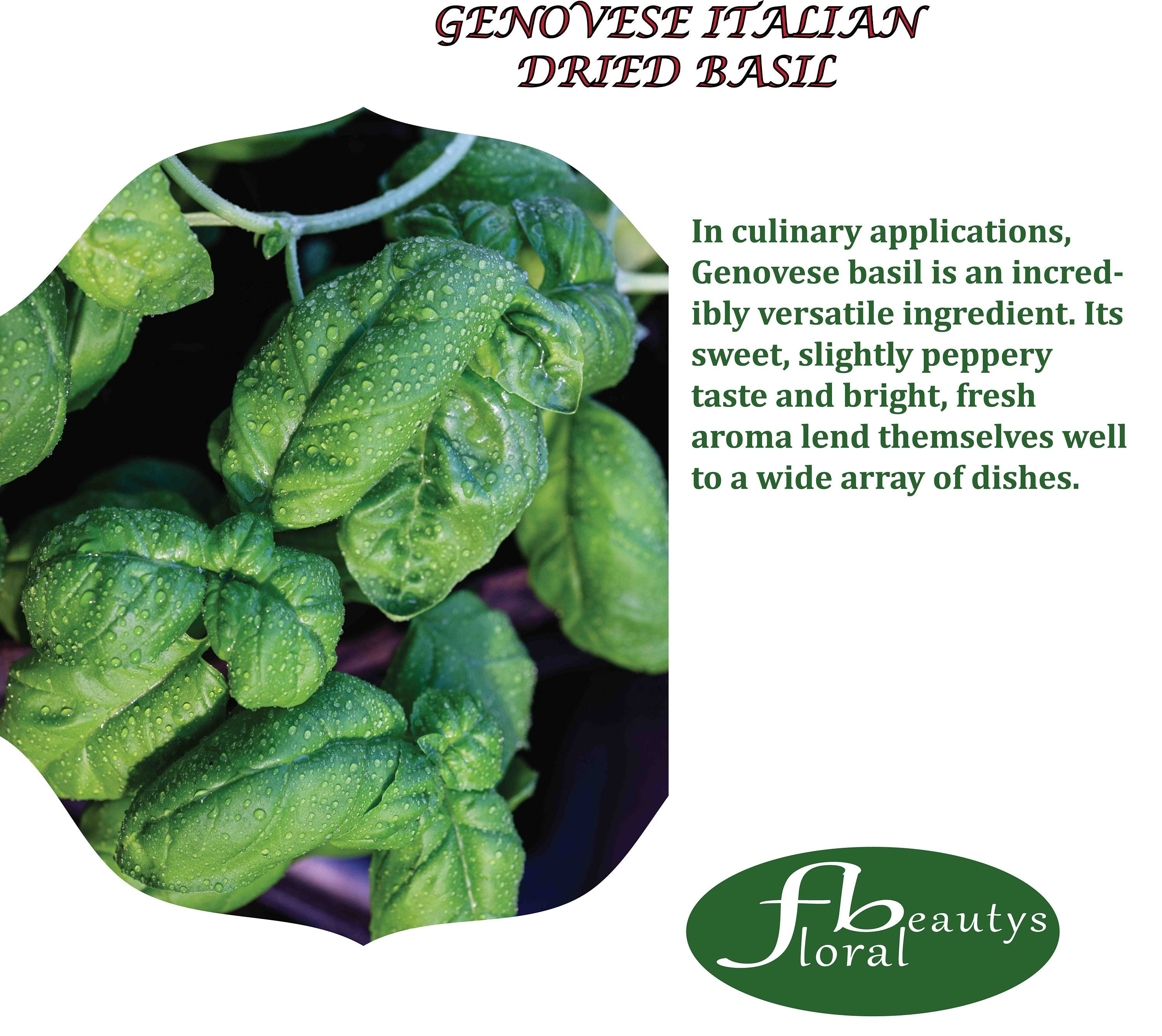 Genovese Sweet Basil, Sweet Basil, Dried Sweet Basil, Dried Basil - Etsy