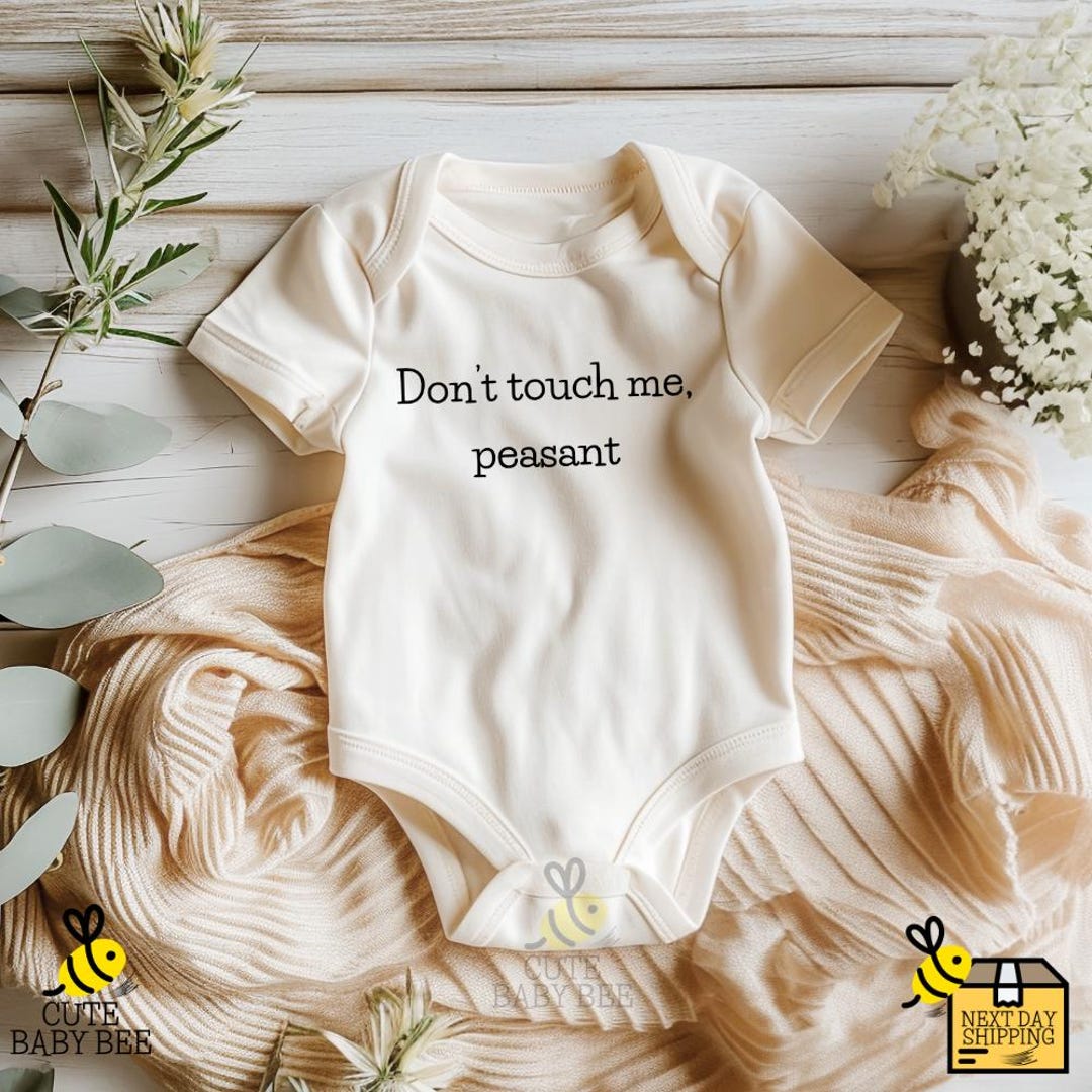Don't Touch Me Baby Bodysuit – Funny Vintage Kid Shirt, Minimalist ...