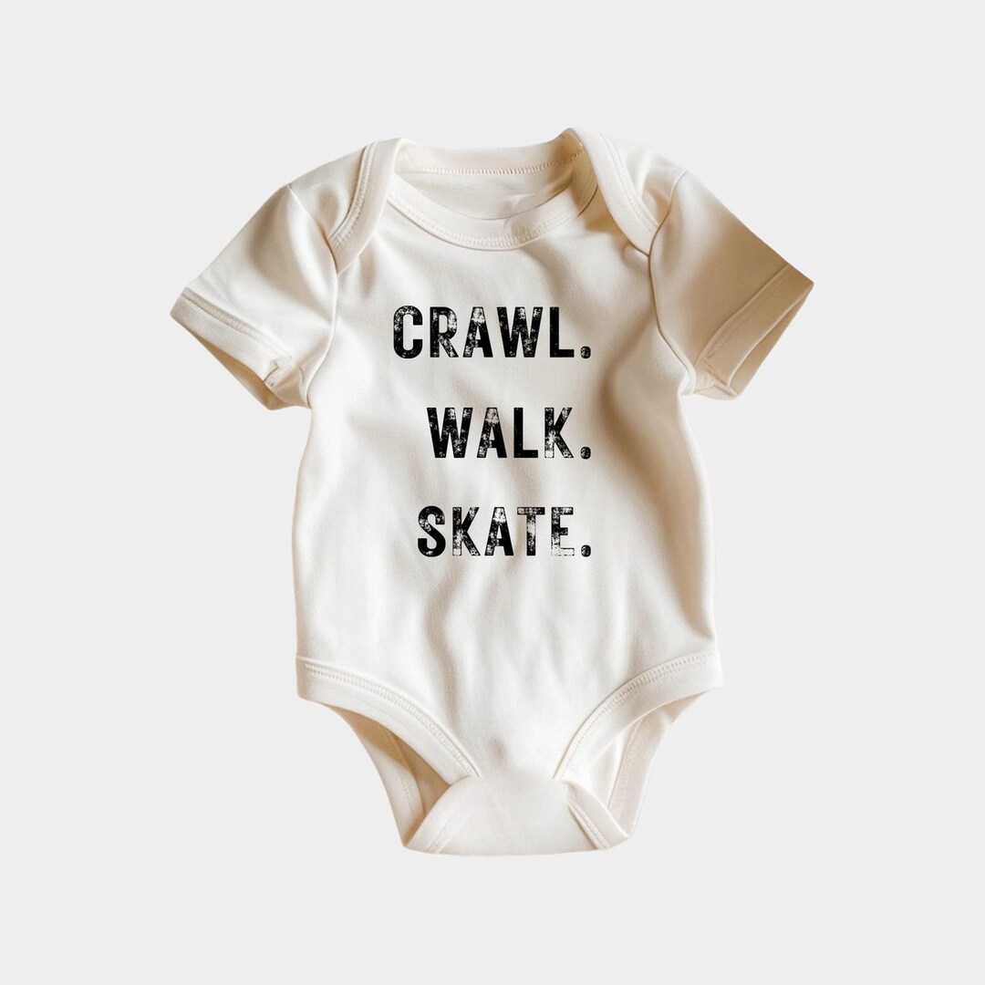Crawl Walk Skate Baby Bodysuit: Unisex Skating Outfit - Etsy