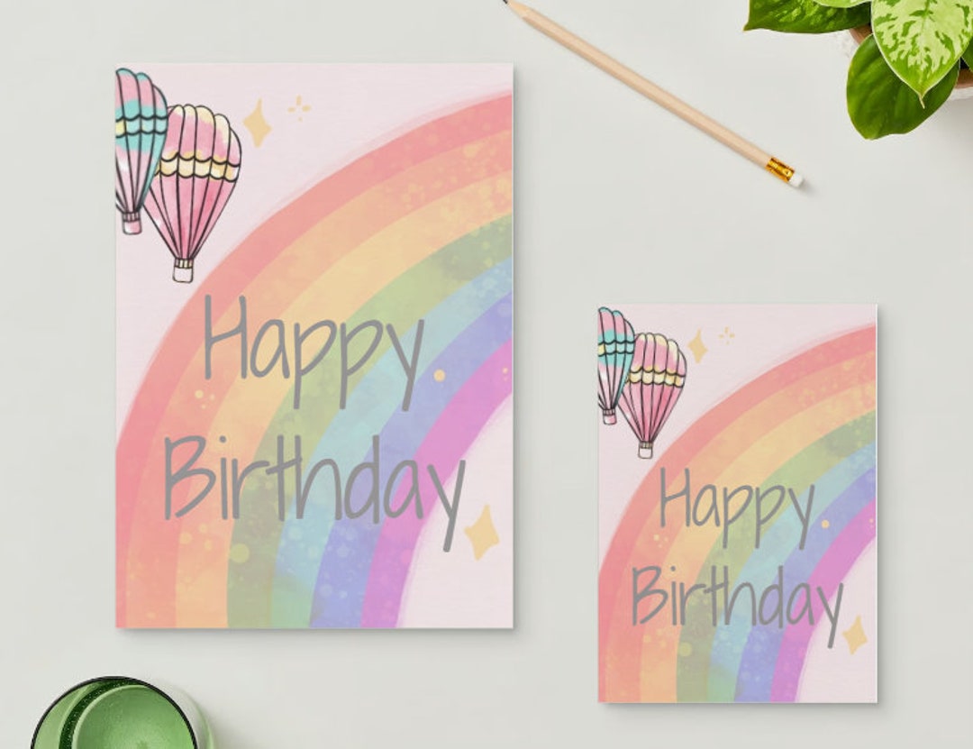 Rainbow Birthday Party Kit PRINTABLE AND EDITABLE - Etsy
