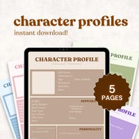 Character Profile Template: Plan & Develop Your Book Characters ...