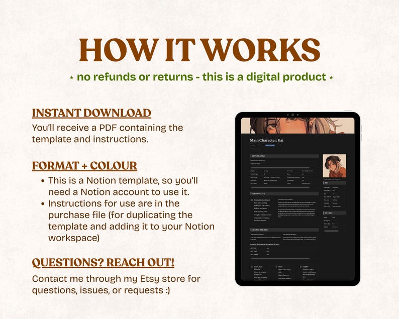 Notion Character Vault | Plan Your Characters With This Aesthetic Notion Template | Novel ...