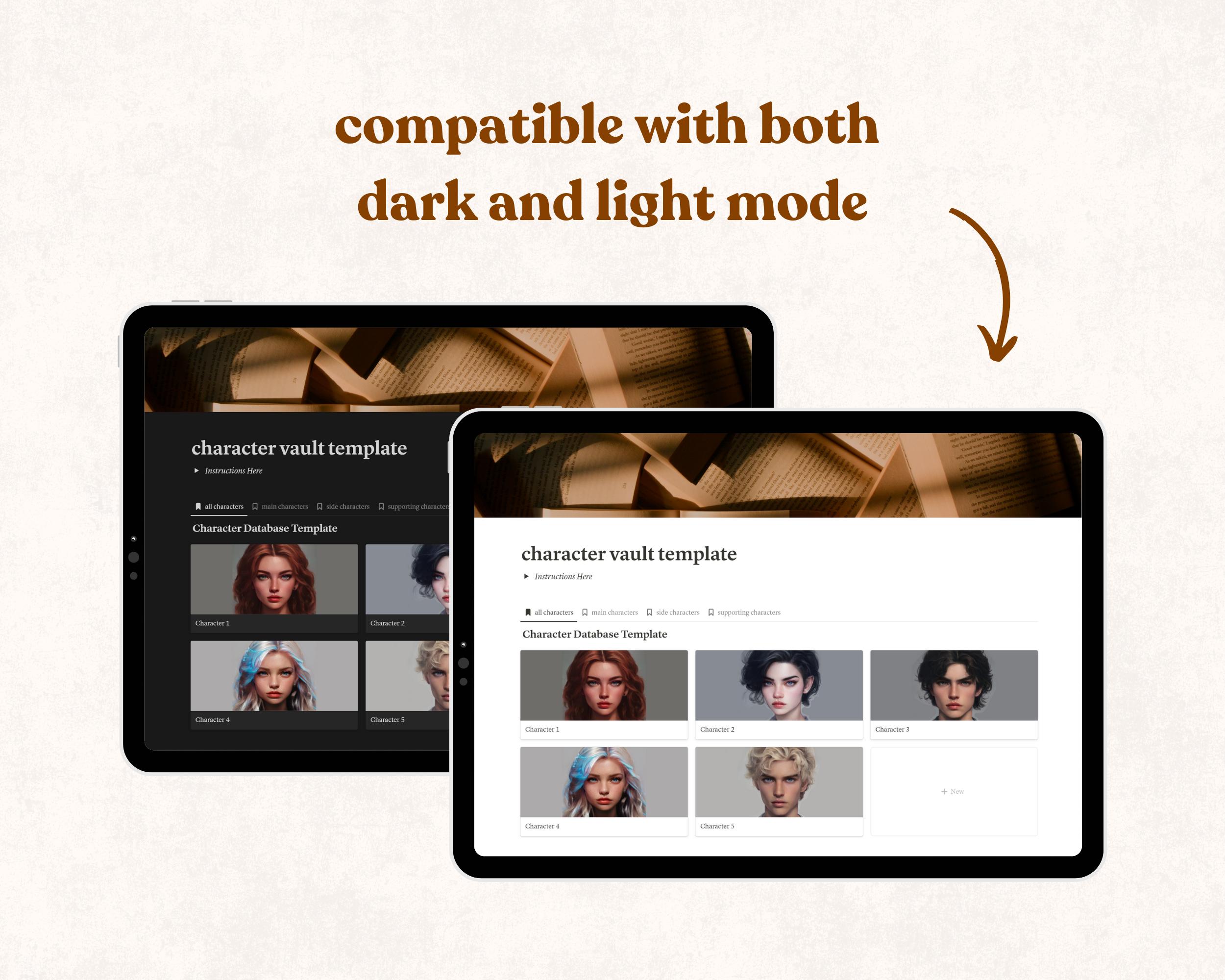 Notion Character Vault | Plan Your Characters With This Aesthetic ...