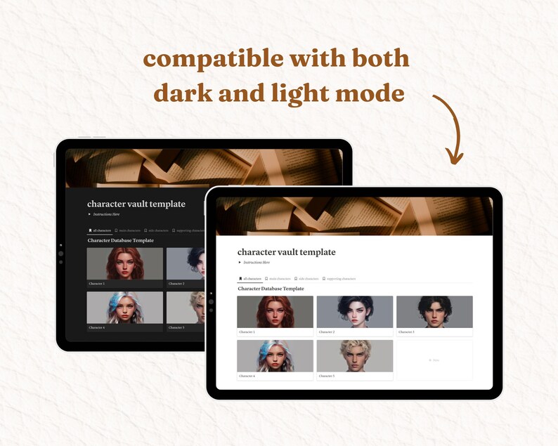 Notion Character Vault | Plan Your Characters With This Aesthetic ...