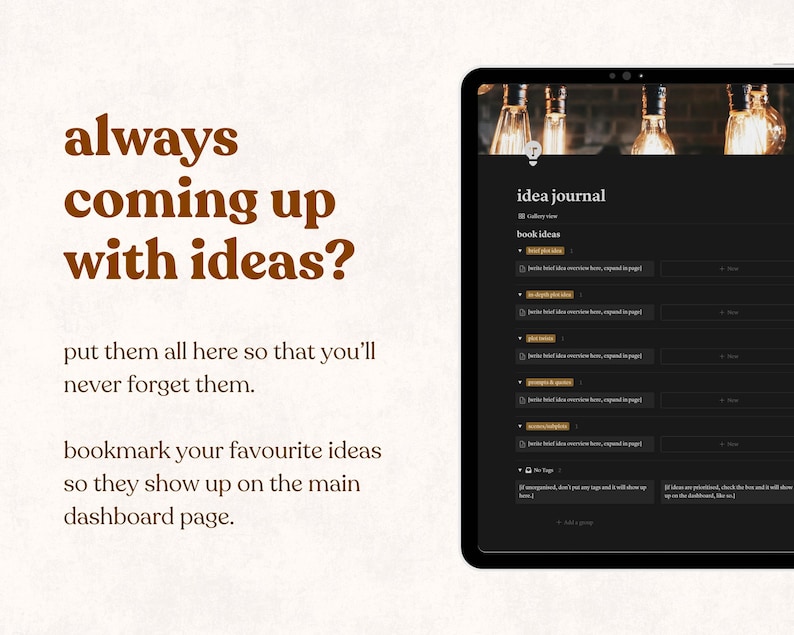 Dark Academia Writing Dashboard | Aesthetic Digital Hub Template for Authors to Organize Novel ...