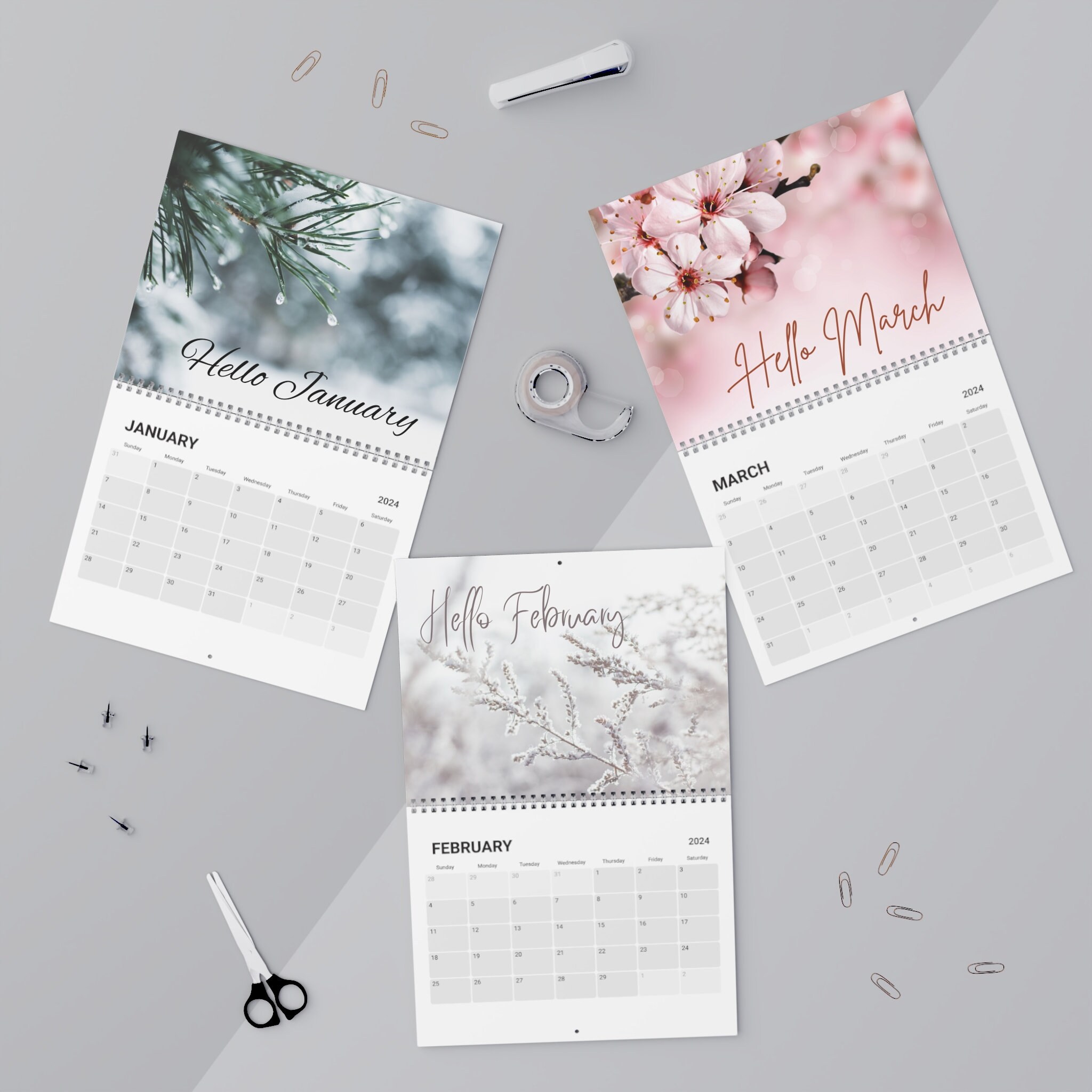 Good Morning Calendar 2024, Seasons Calendar, Winter, Spring, Summer ...