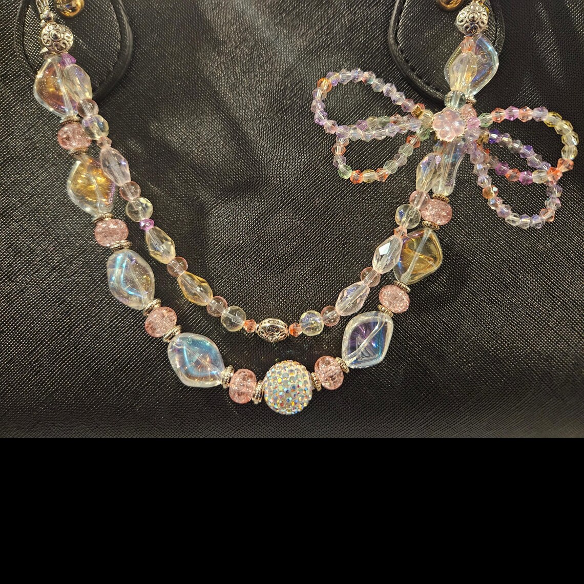 Handmade Sparkle Bead Chain: Purse, Backpack, Phone Charm With Free ...