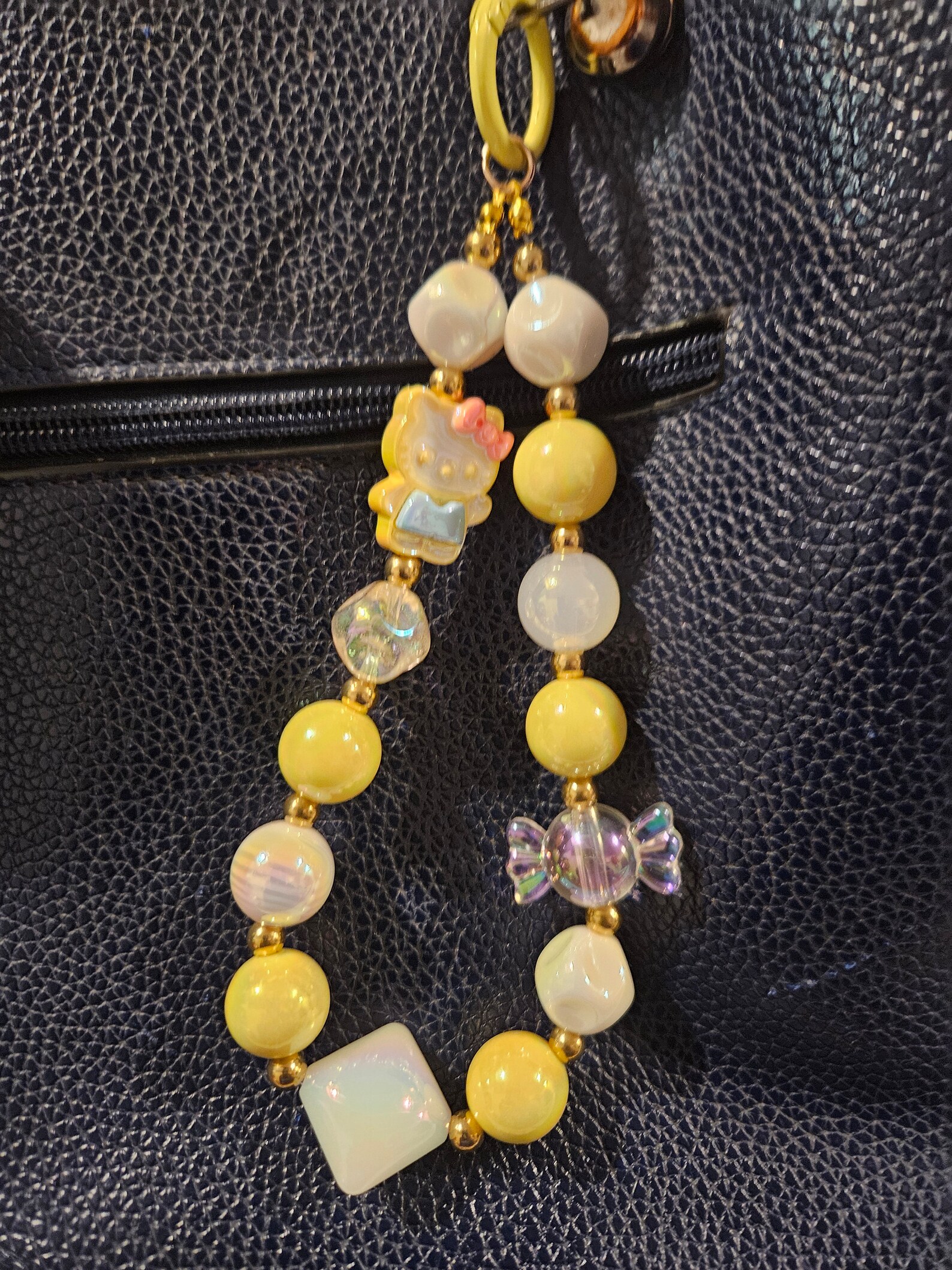 Handmade Sparkle Bead Chain: Purse, Backpack, Phone Charm With Free ...