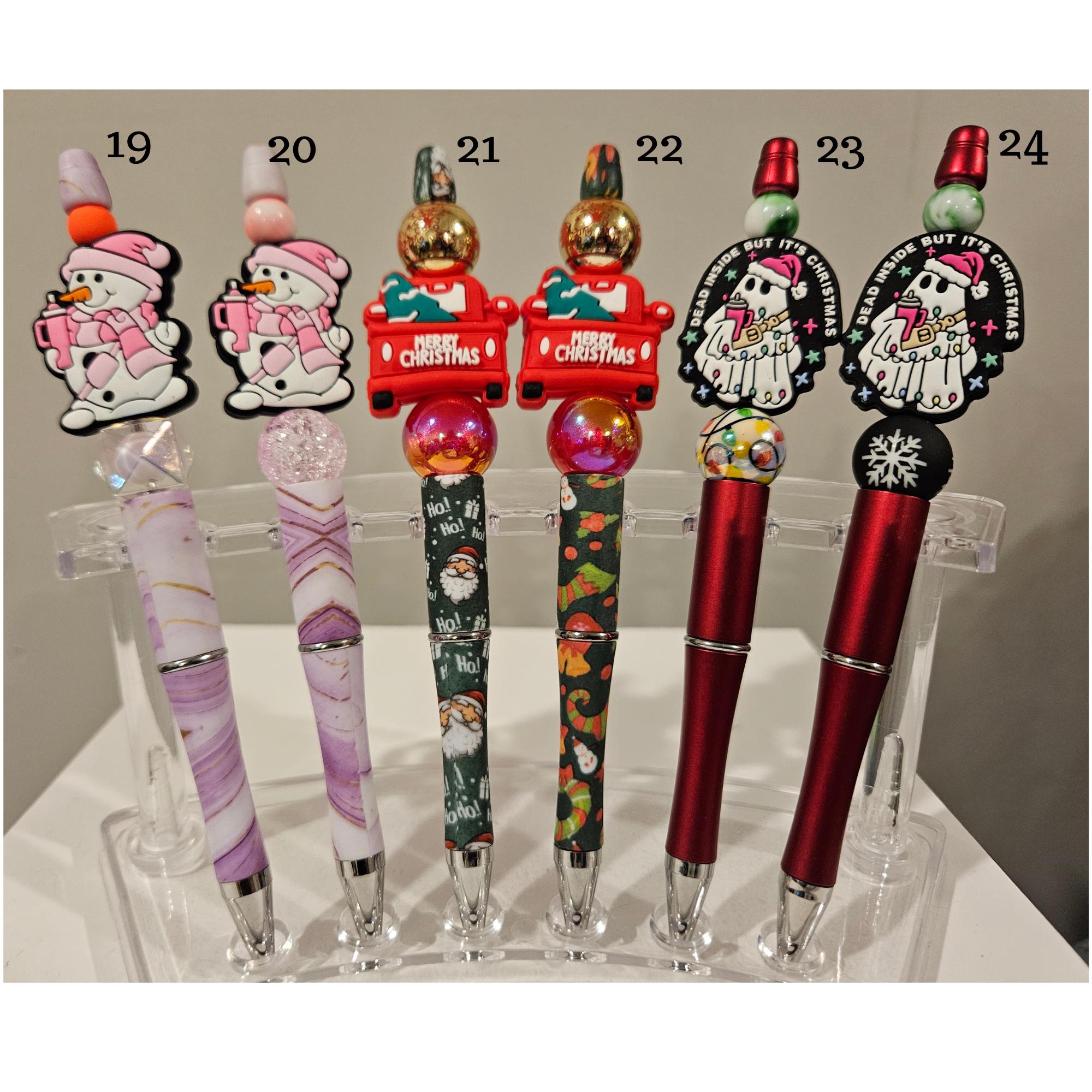 Beaded Christmas Pens, Holiday Pens - Etsy
