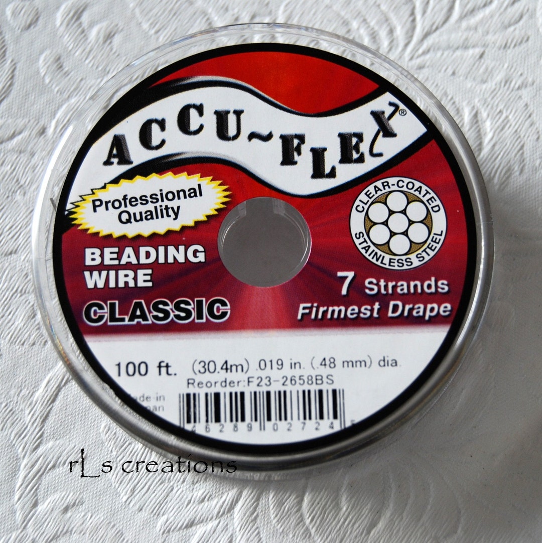 Accu-flex 7 Strand Stainless Steel .019 Clear Coated 100ft - Etsy
