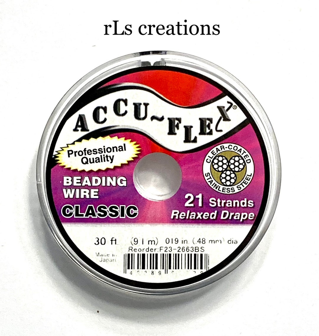 Accu-flex 21 Strand Stainless Steel .019 Clear Coated 30ft - Etsy