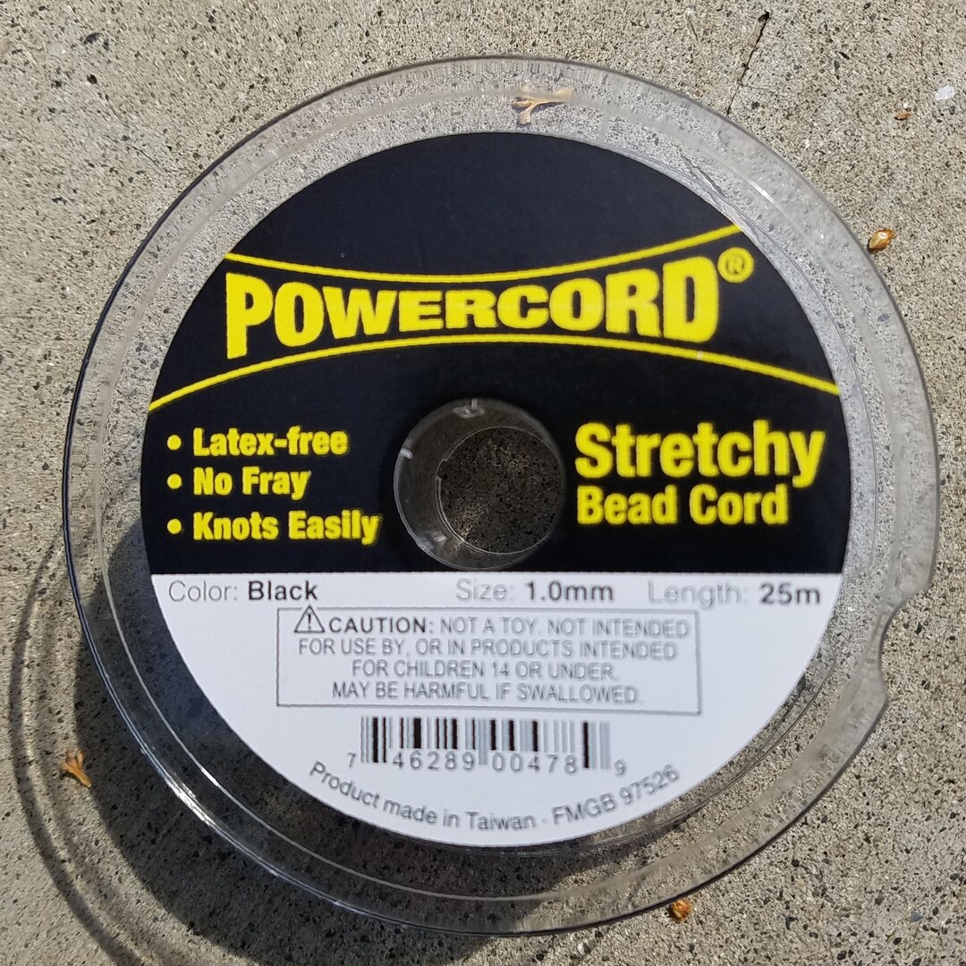 Powercord 1MM Black Stretch Cording - Etsy