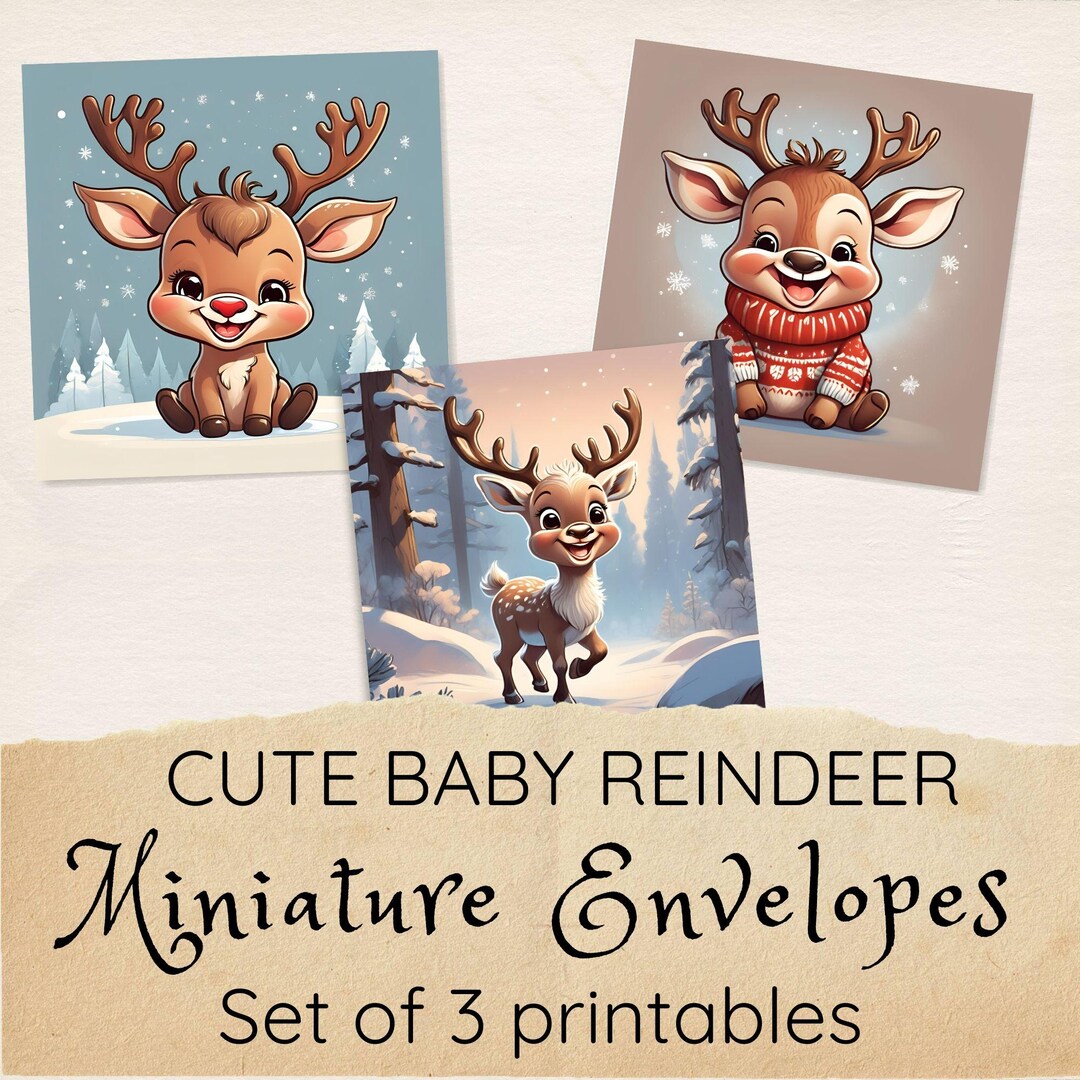 Christmas Craft Printable Funny Reindeer, Diy Xmas Printables Baby ...