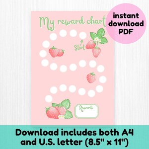 Reward Chart, Toddler Reward Chart Printable, Sticker Chart, Kids ...