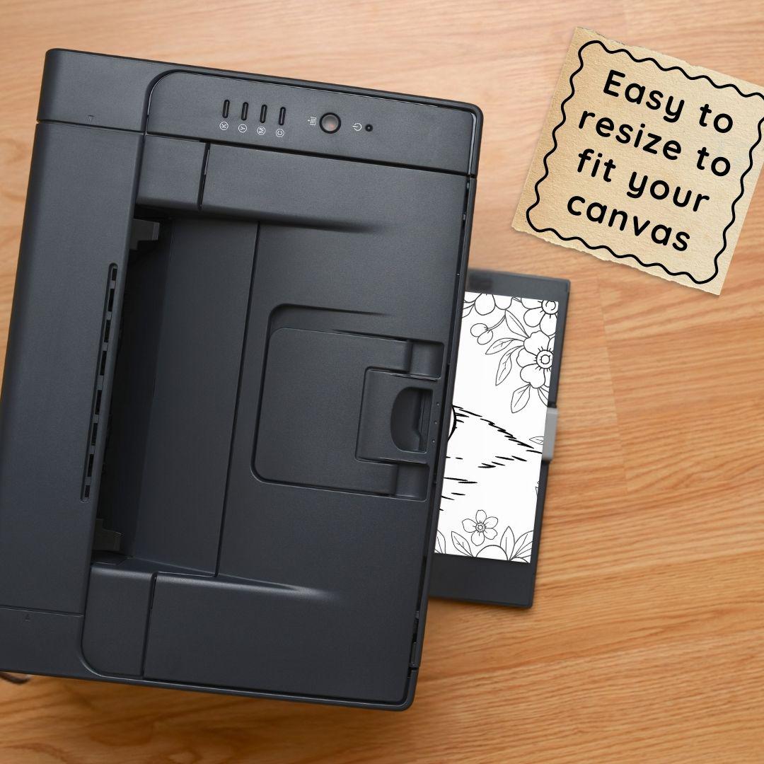 Paint and Sip Printable Cross, Paint Party Printable Faith, Adult Paint ...