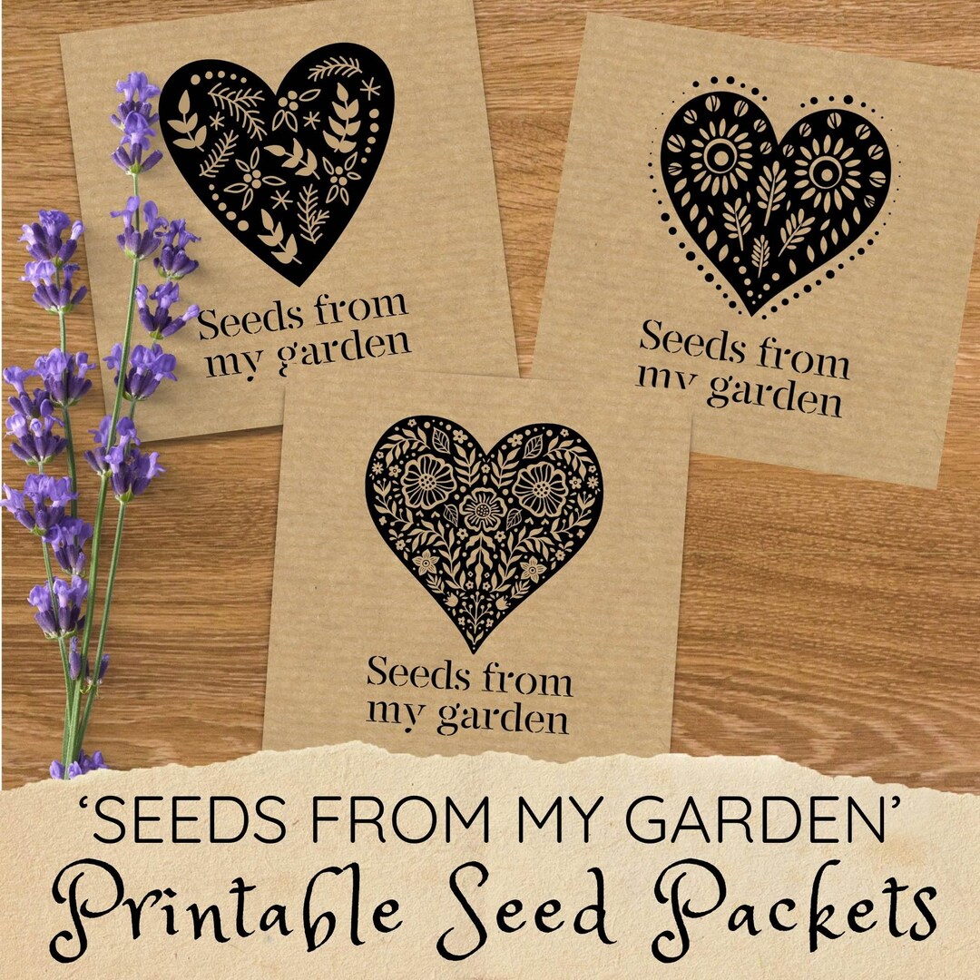 Seed Packet Printable Seed Envelope, DIY Garden Gifts, Eco-friendly ...