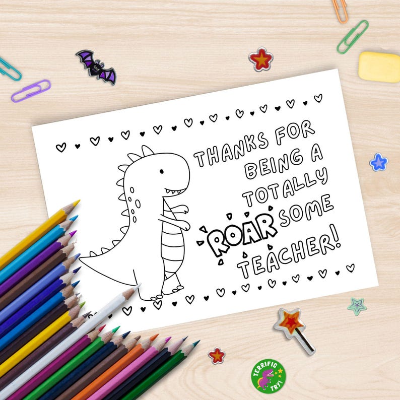 Printable Teacher Appreciation Colouring Pages, Preschool Teacher Gift ...