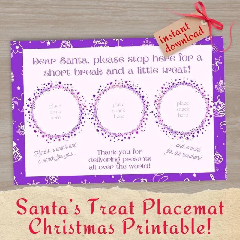 Dear Santa Placemat - Etsy