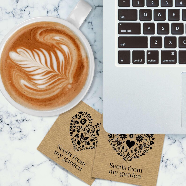 Seed Packet Printable Download, Vintage Heart Design Seed Sachets, DIY ...