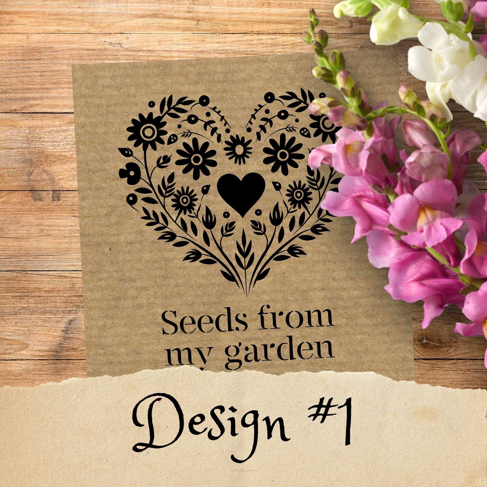 Seed Packet Printable Download, Vintage Heart Design Seed Sachets, DIY ...