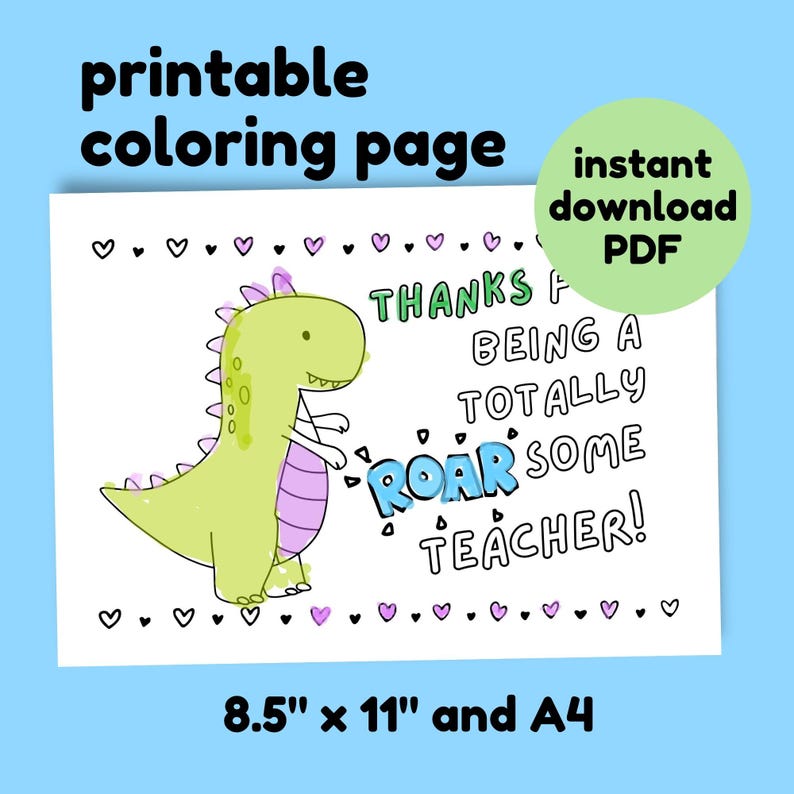 Printable Teacher Appreciation Colouring Pages, Preschool Teacher Gift ...